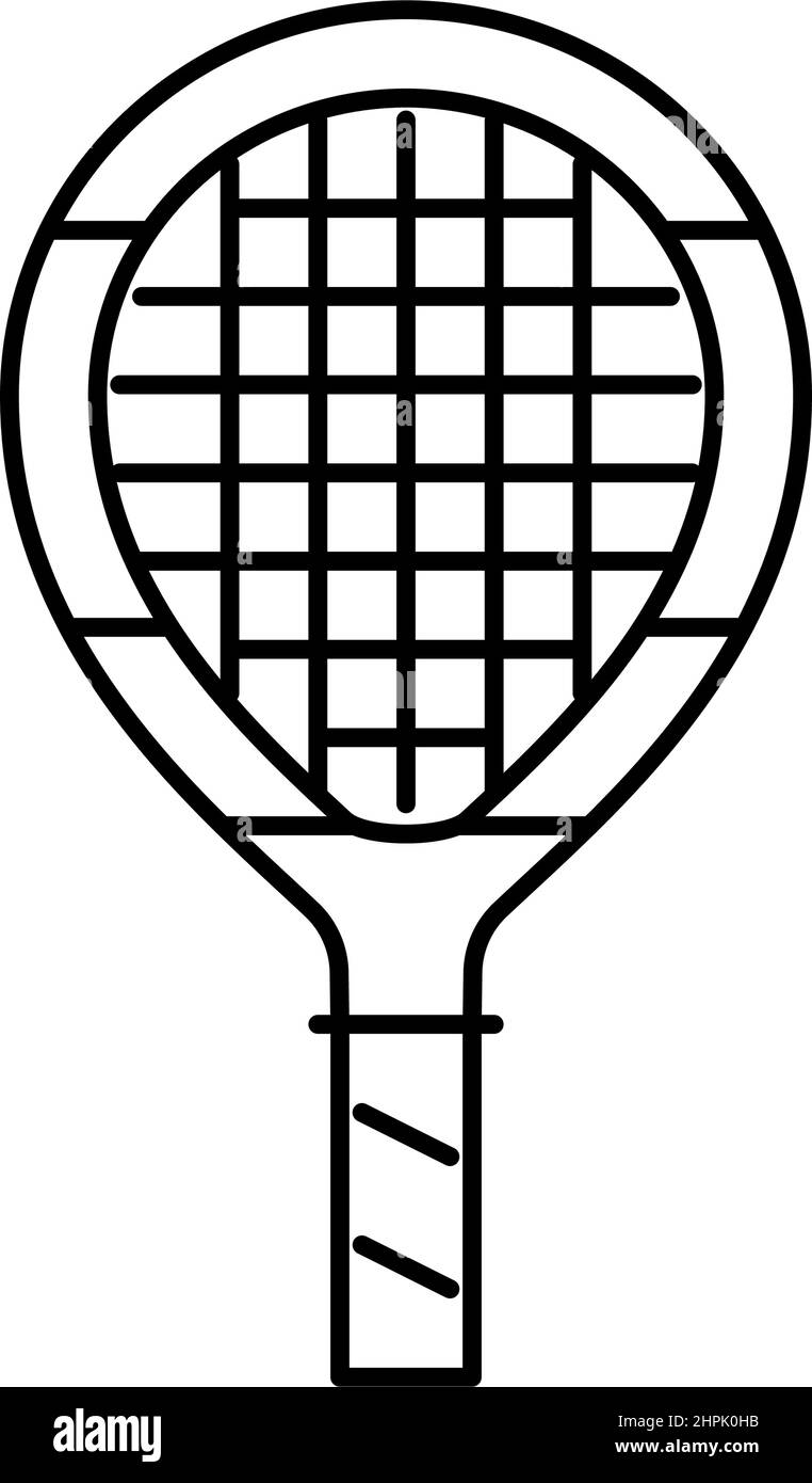 junior tennis racquet line icon vector illustration Stock Vector Image ...