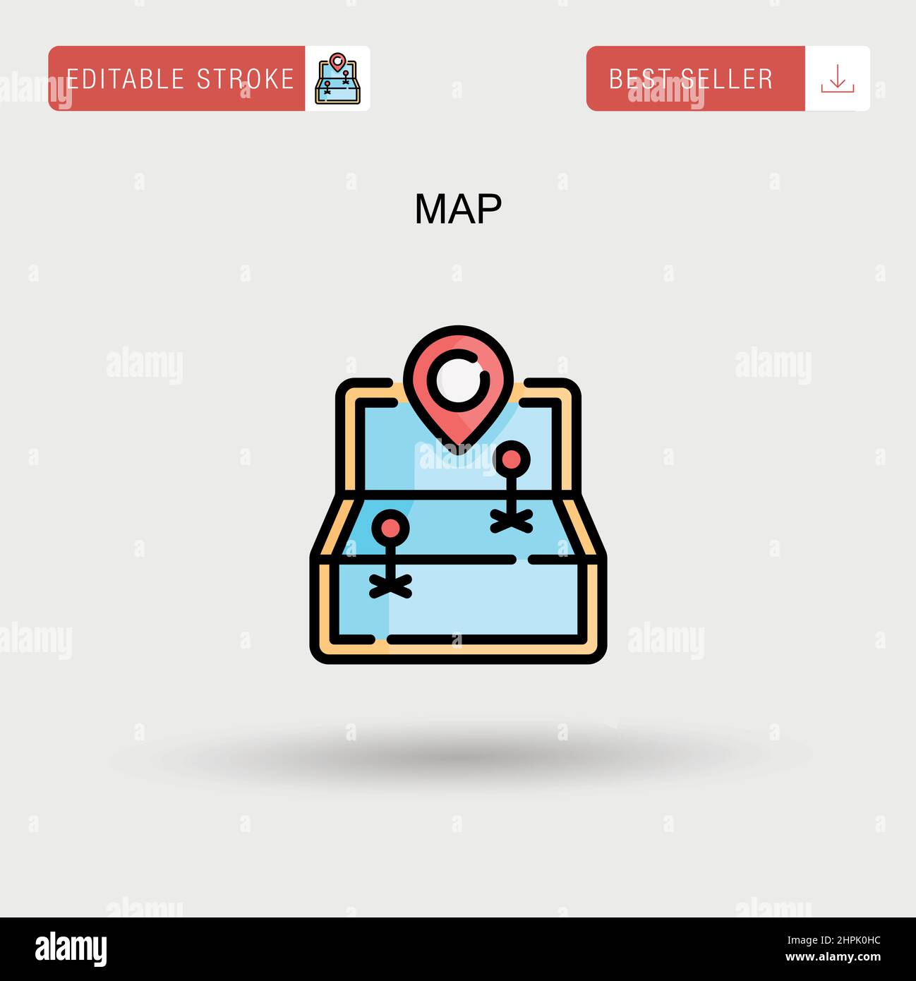 Map Simple vector icon Stock Vector Image & Art - Alamy