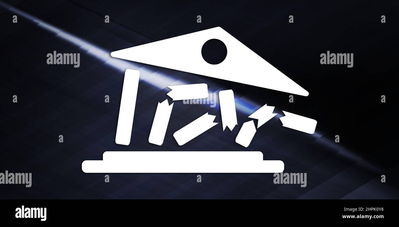Illustration of an economic collapse concept Stock Photo - Alamy