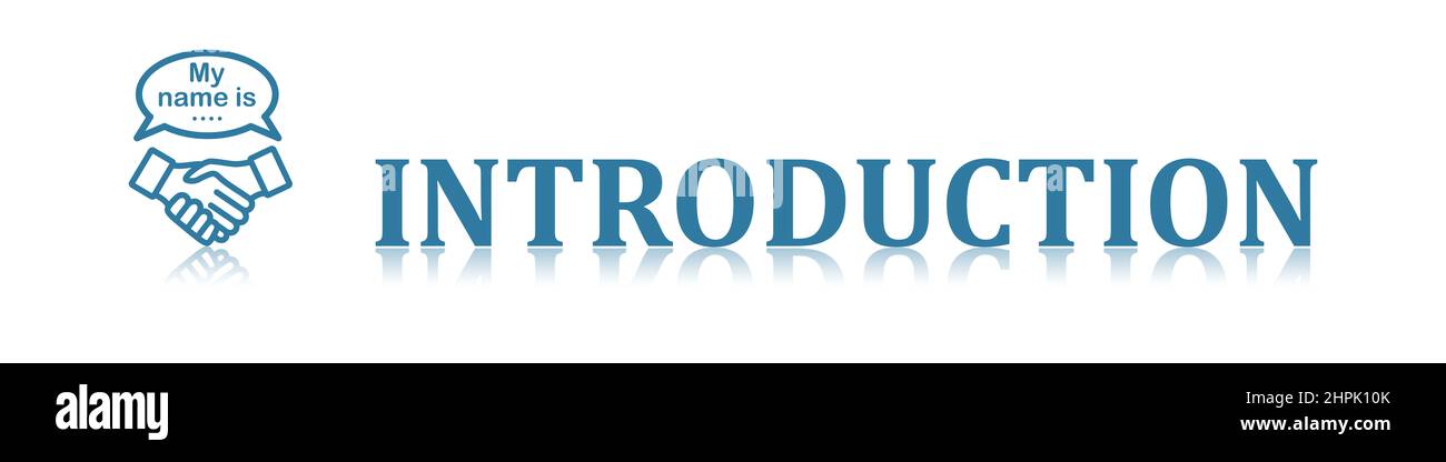 Illustration of an introduction concept Stock Photo - Alamy