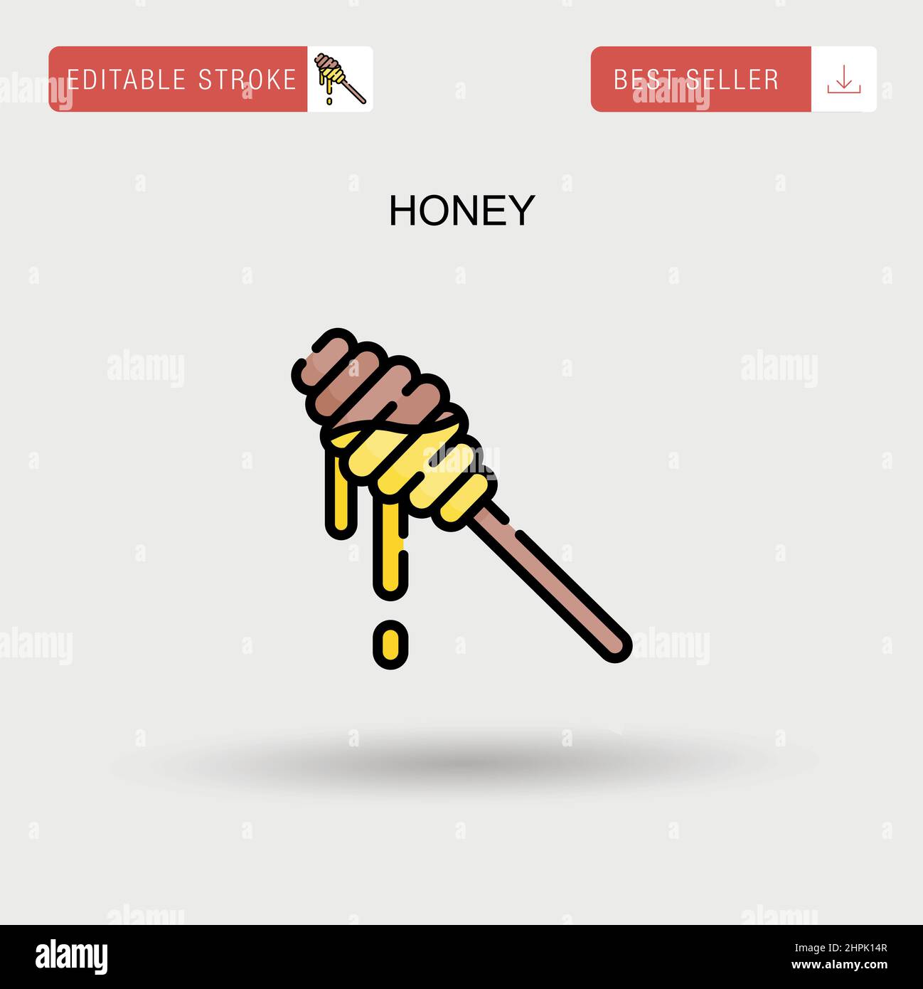 Honey Simple vector icon Stock Vector Image & Art - Alamy