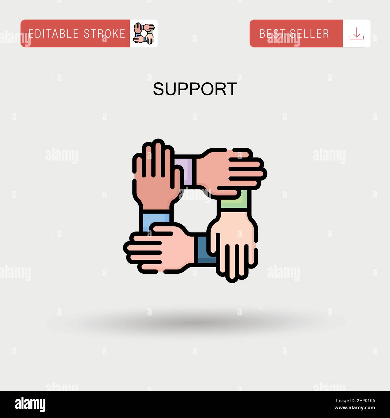 Support Simple vector icon Stock Vector Image & Art - Alamy