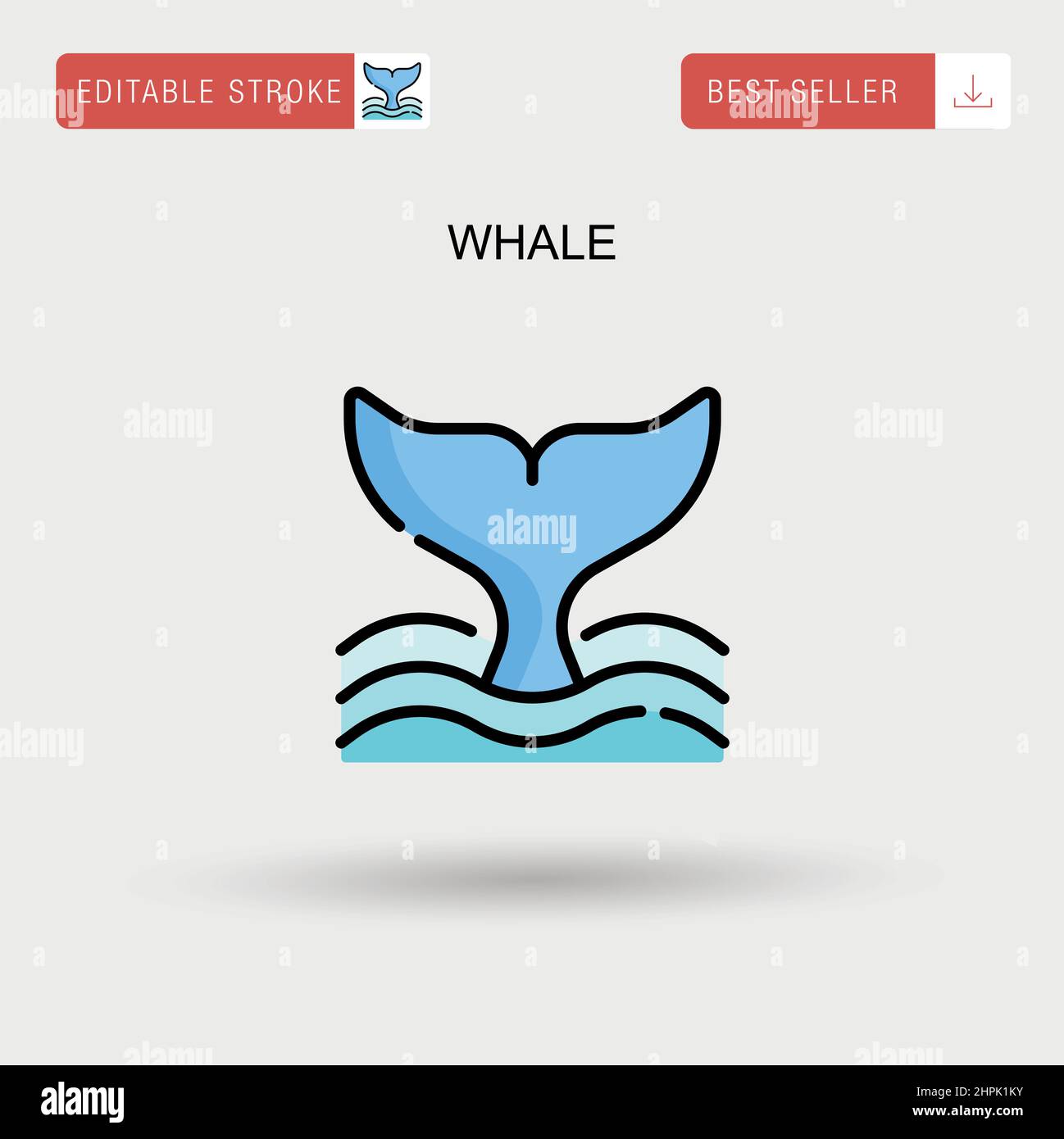 Whale tail icon Stock Vector Images - Alamy
