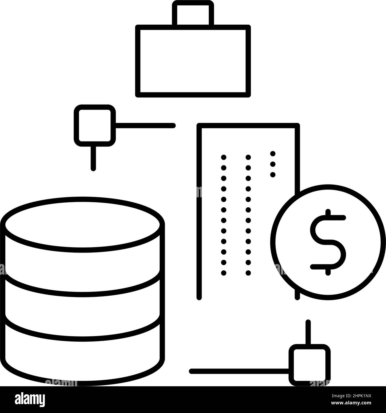 business digital processing line icon vector illustration Stock Vector ...