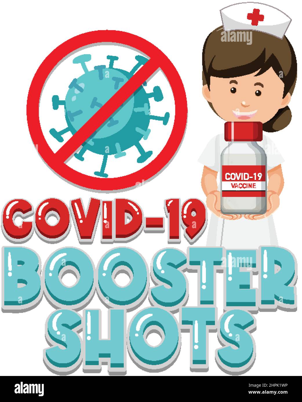 Booster shorts covid 19 vaccine logo illustration Stock Vector Image ...