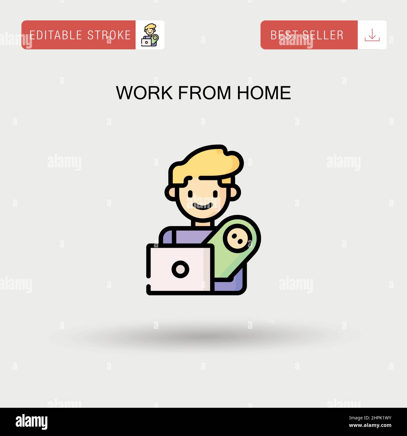 Work from home Simple vector icon Stock Vector Image & Art - Alamy
