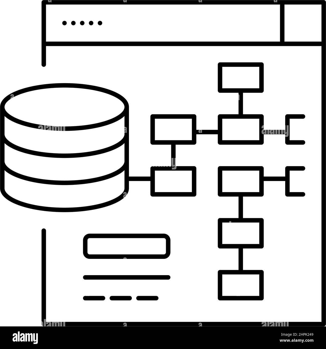 digital processing line icon vector illustration flat Stock Vector ...