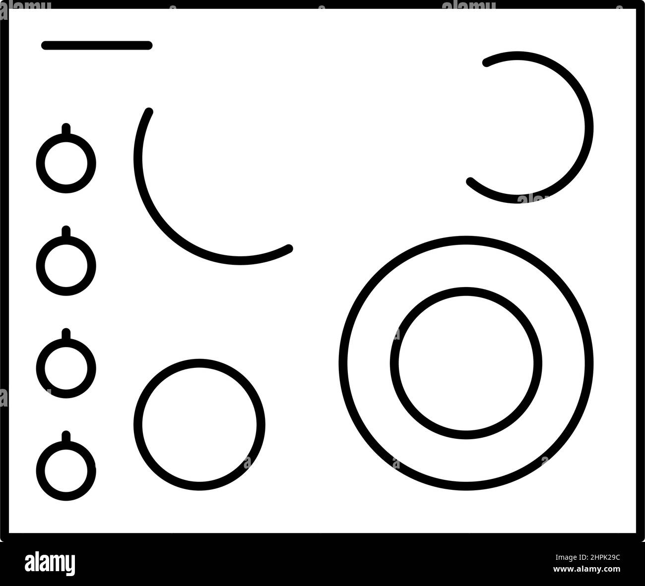 electric cooktop line icon vector illustration Stock Vector Image & Art ...