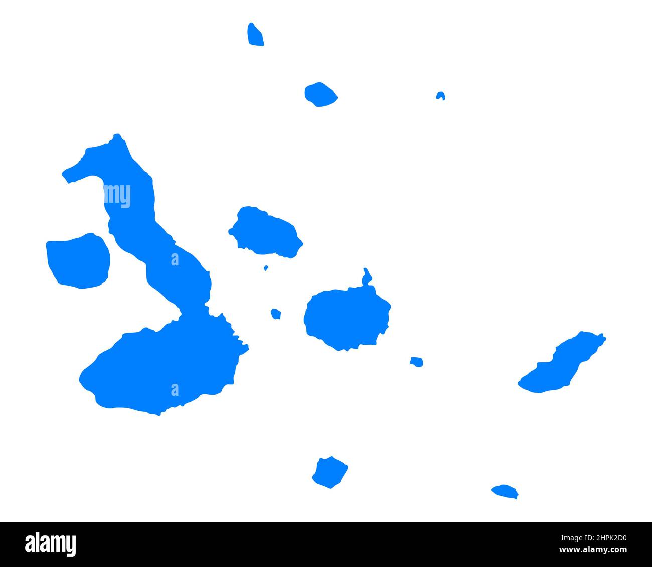 Map of Galapagos Islands Stock Photo - Alamy