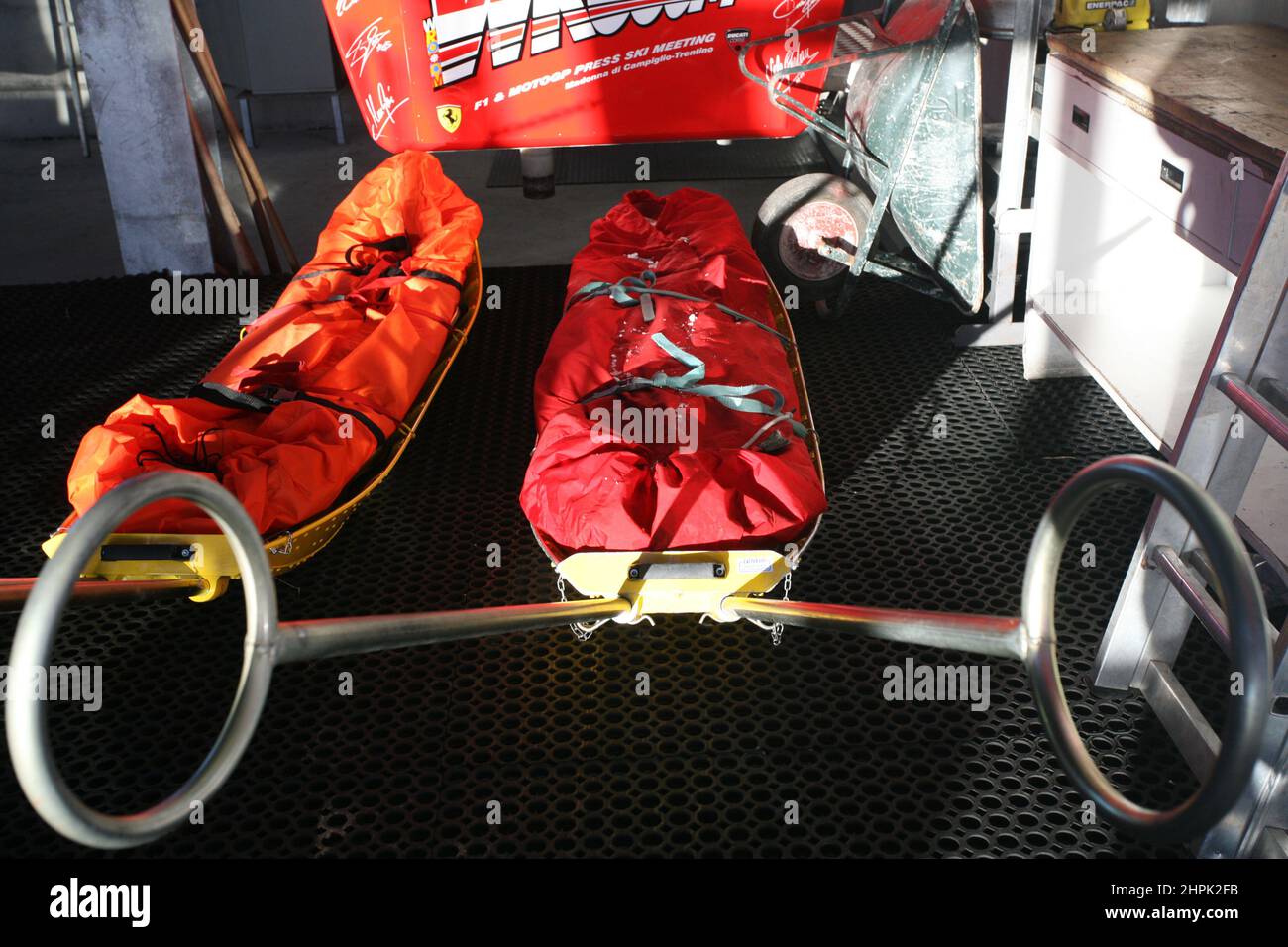 First aid, Spinale cable way, Madonna di Campiglio, Trentino Alto Adige ...