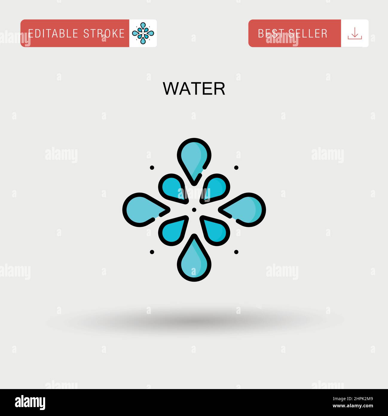 Water Simple vector icon Stock Vector Image & Art - Alamy