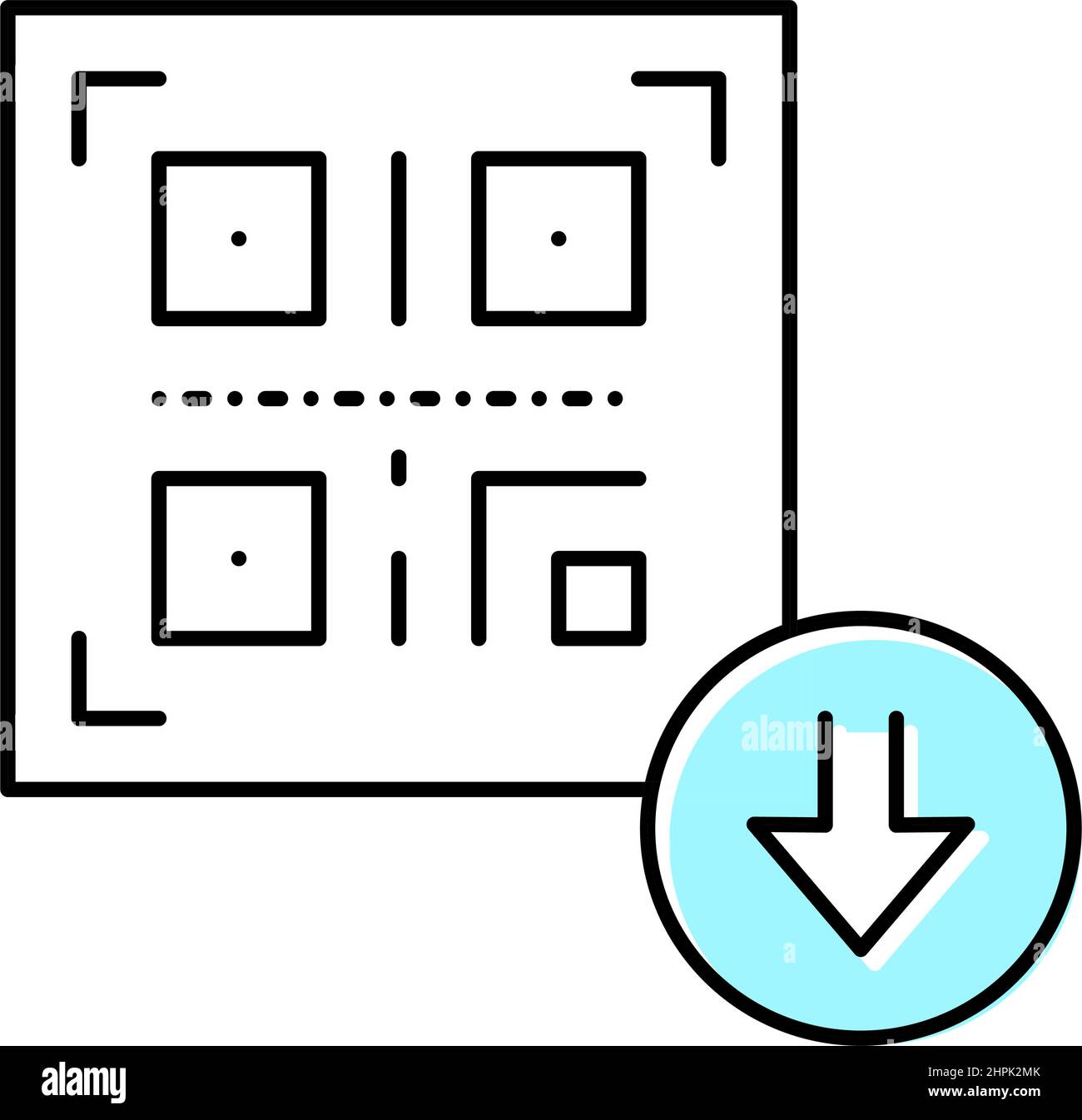 Bar code download color icon hi-res stock photography and images - Alamy