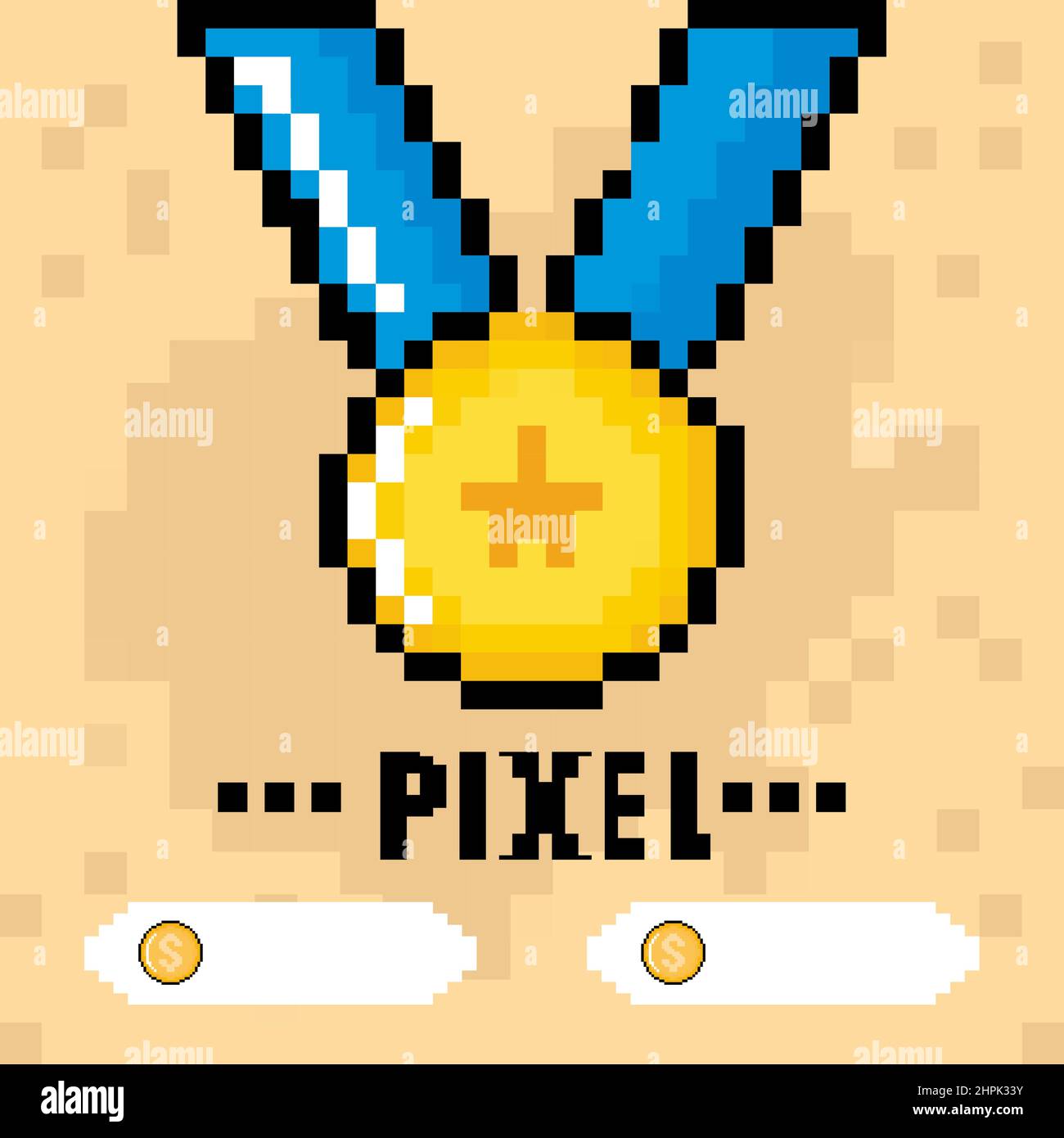 medal winner pixel Stock Vector Image & Art - Alamy
