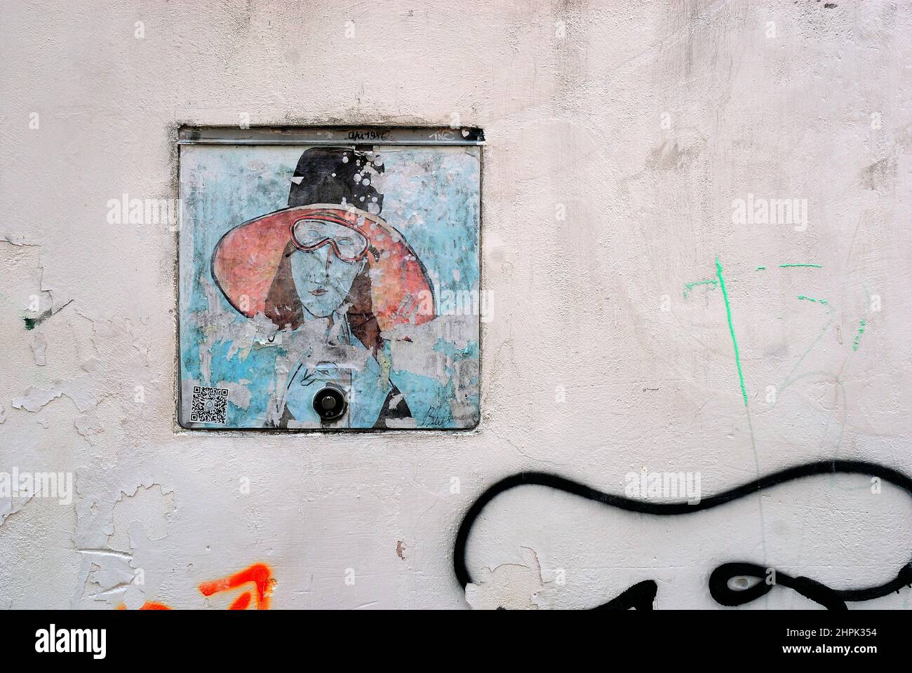 Venice, Italy. A mural paint on a public electrical panel Stock Photo ...