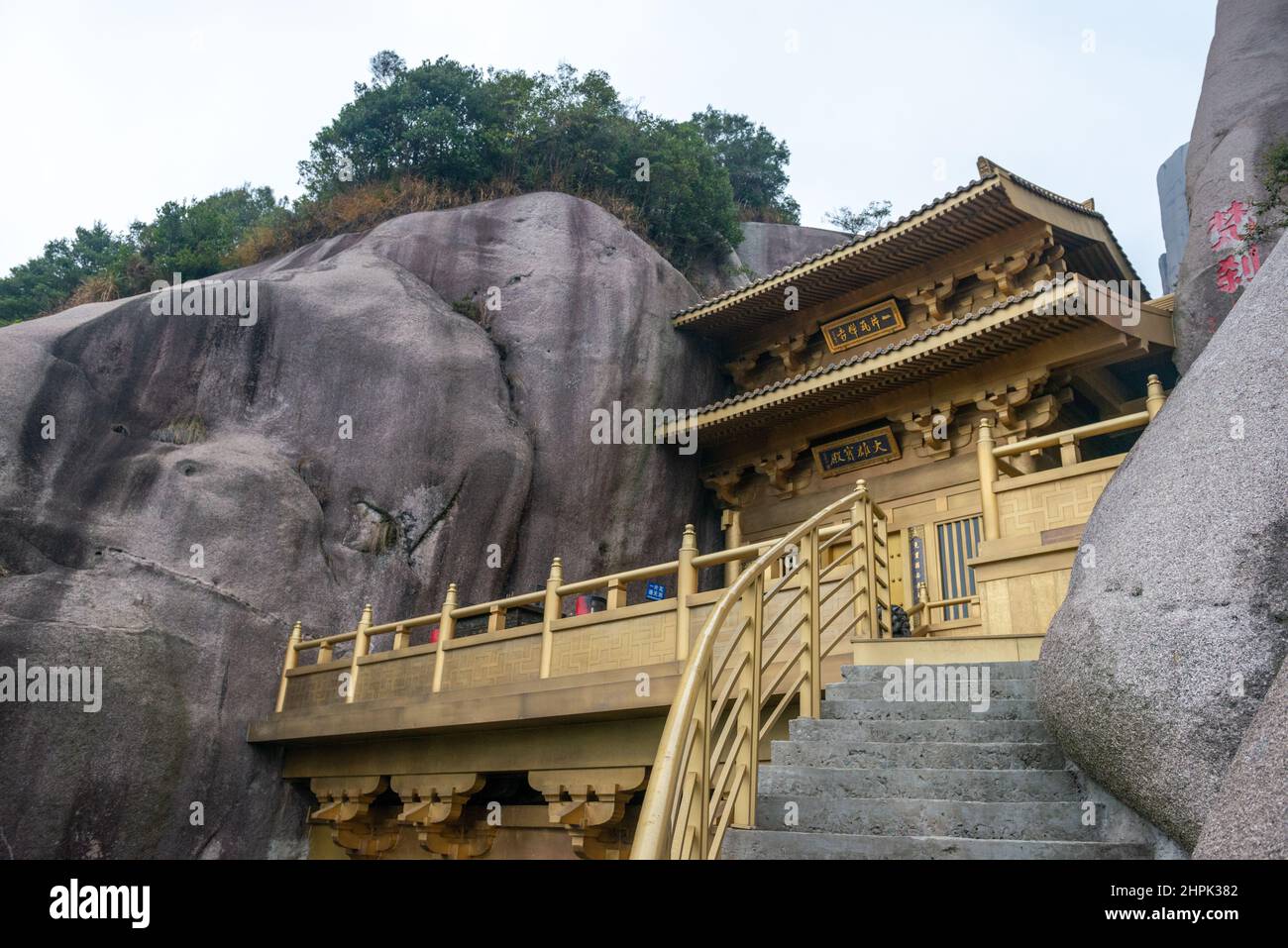 Taimu mountain temple architecture Stock Photo - Alamy