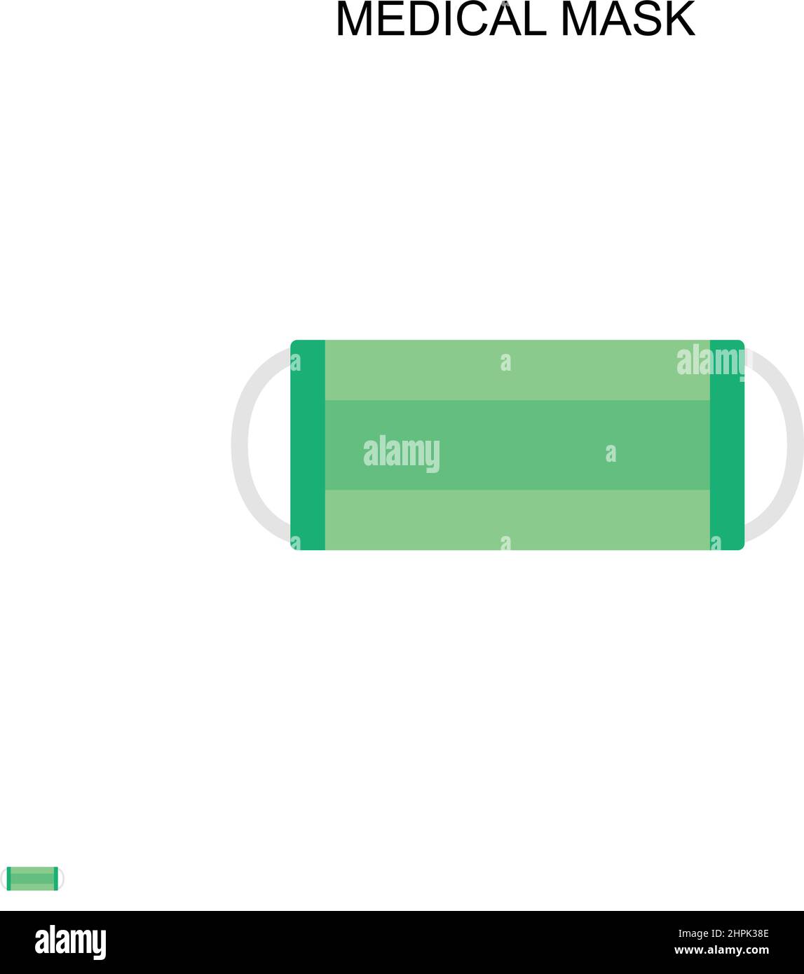 Medical mask Simple vector icon. Illustration symbol design template ...