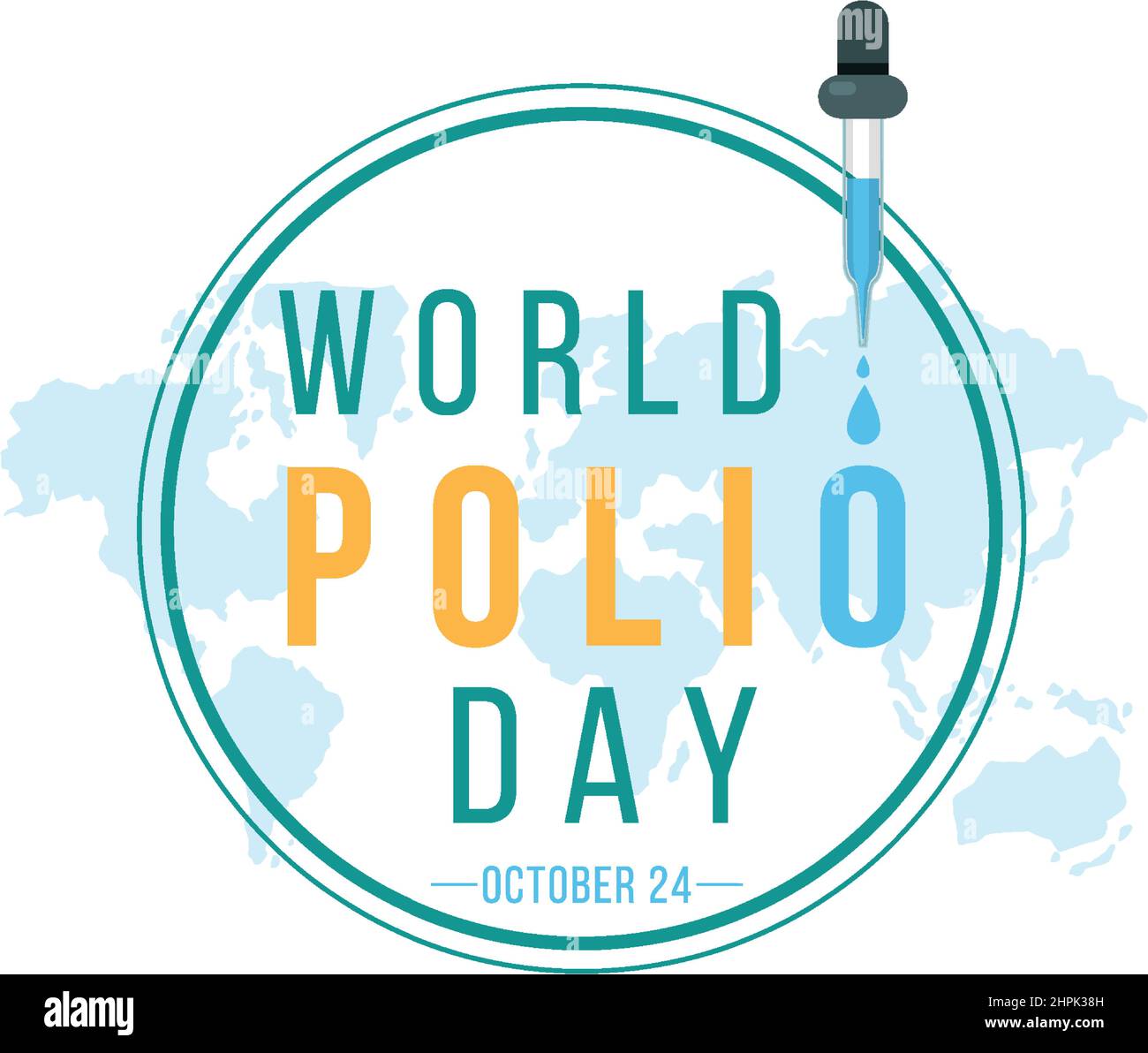 World Polio Day banner design with oral poliovirus vaccine illustration ...