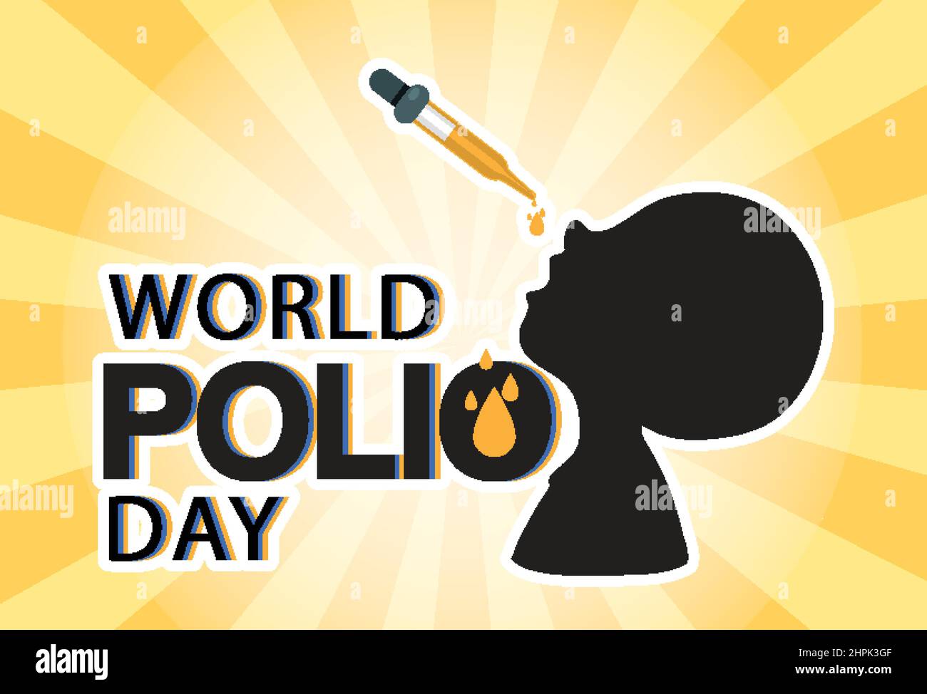World Polio Day banner design with oral poliovirus vaccine illustration ...