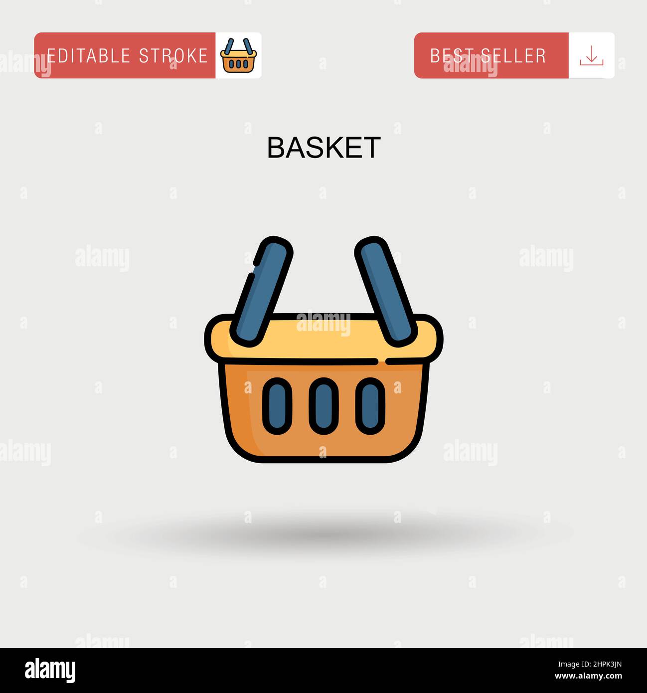 Basket Simple vector icon Stock Vector Image & Art - Alamy