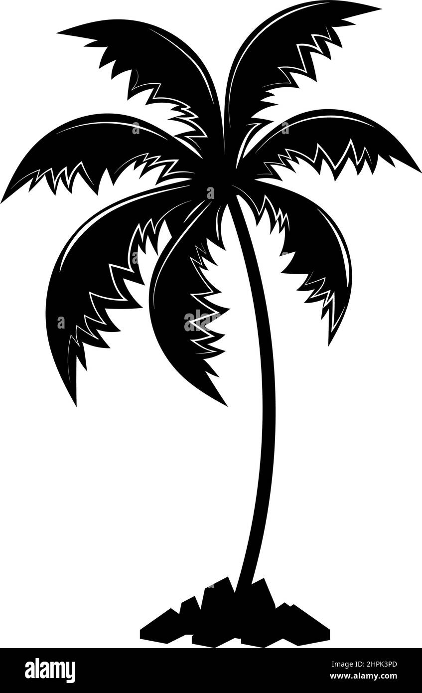 plam tree silhouette Stock Vector Image & Art - Alamy