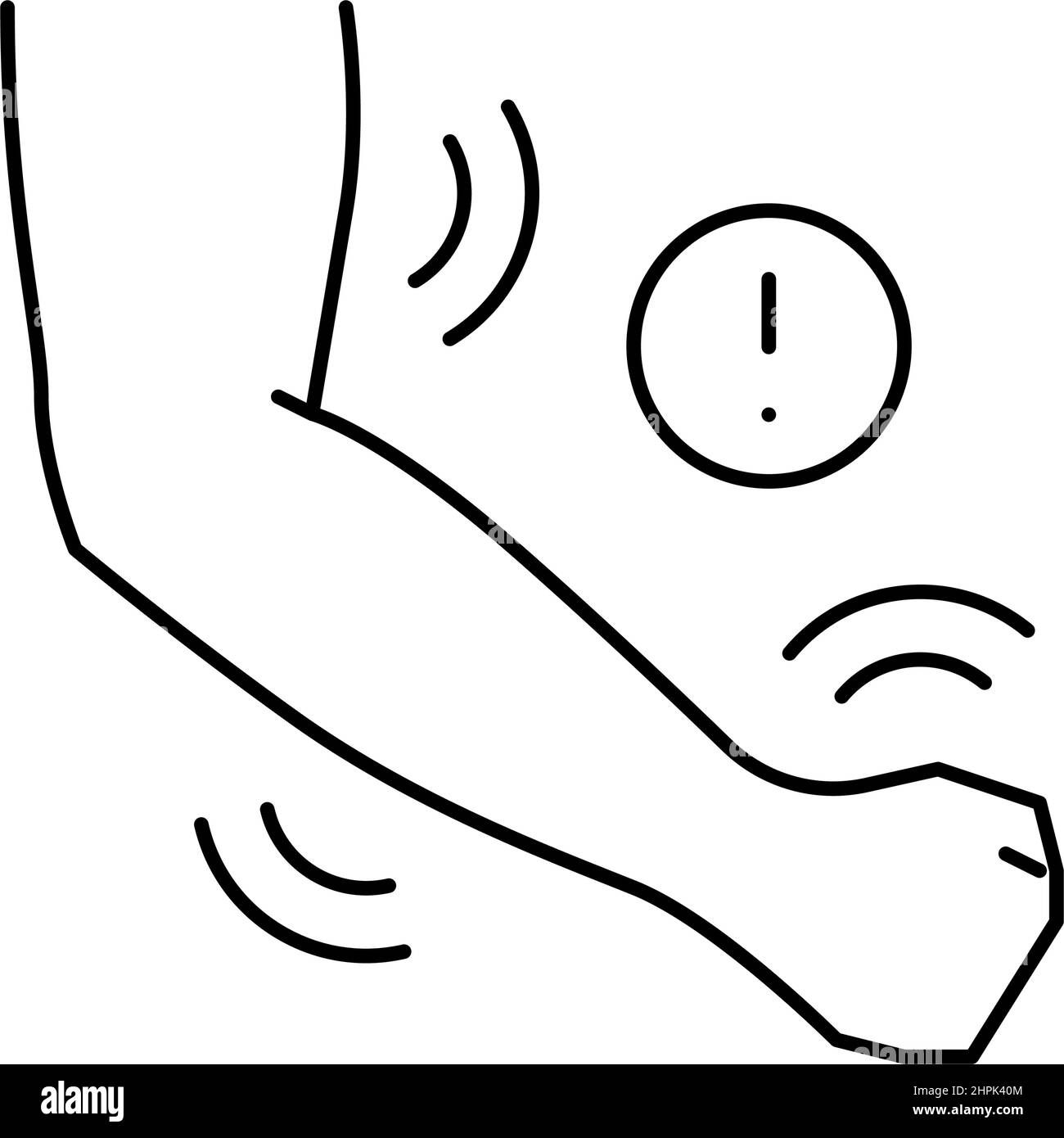 hand stroke line icon vector illustration Stock Vector Image & Art - Alamy