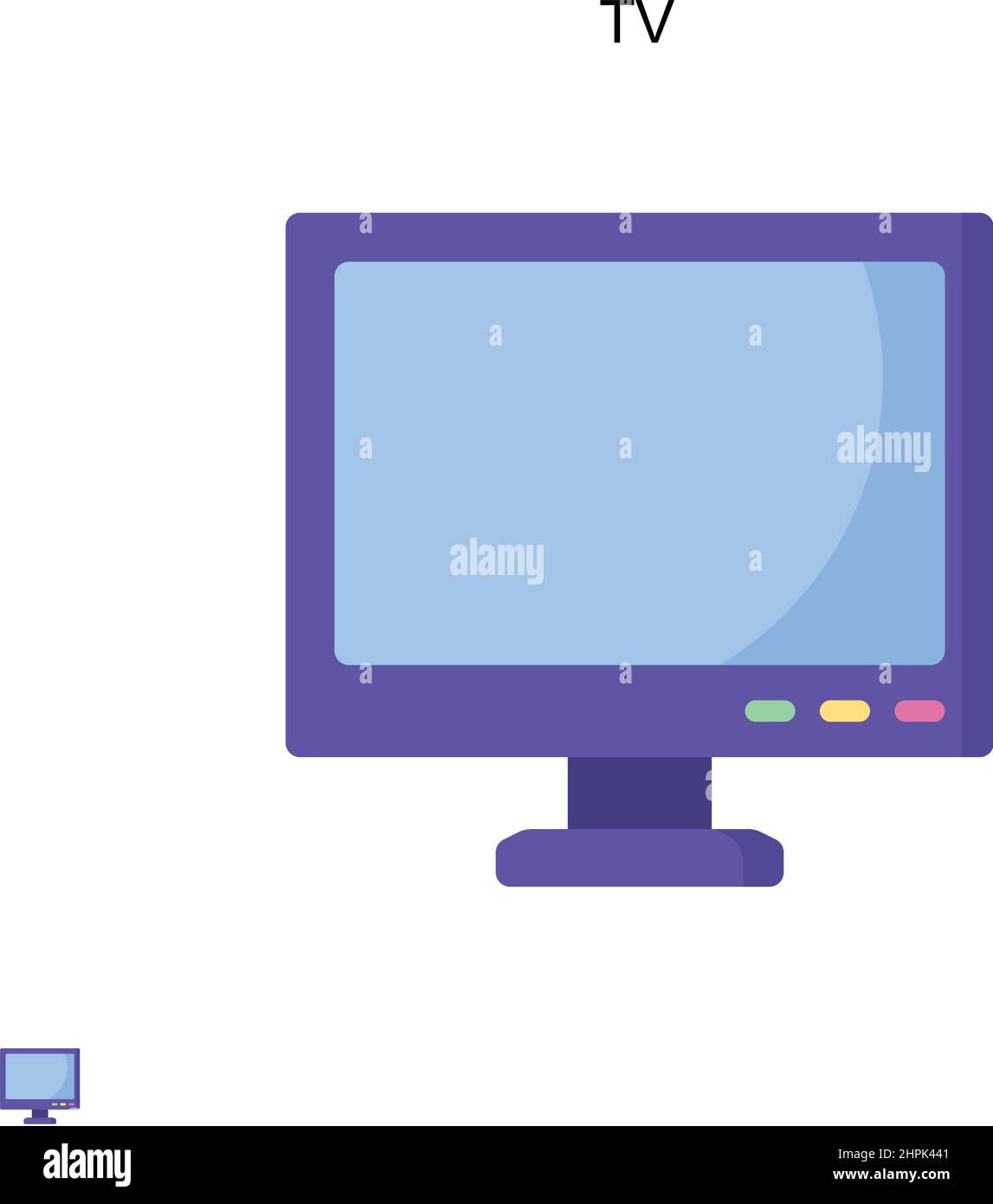 Tv Simple vector icon. Illustration symbol design template for web ...