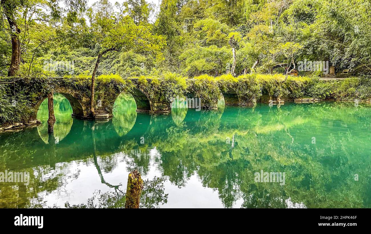 Small seven holes scenic spot Stock Photo - Alamy