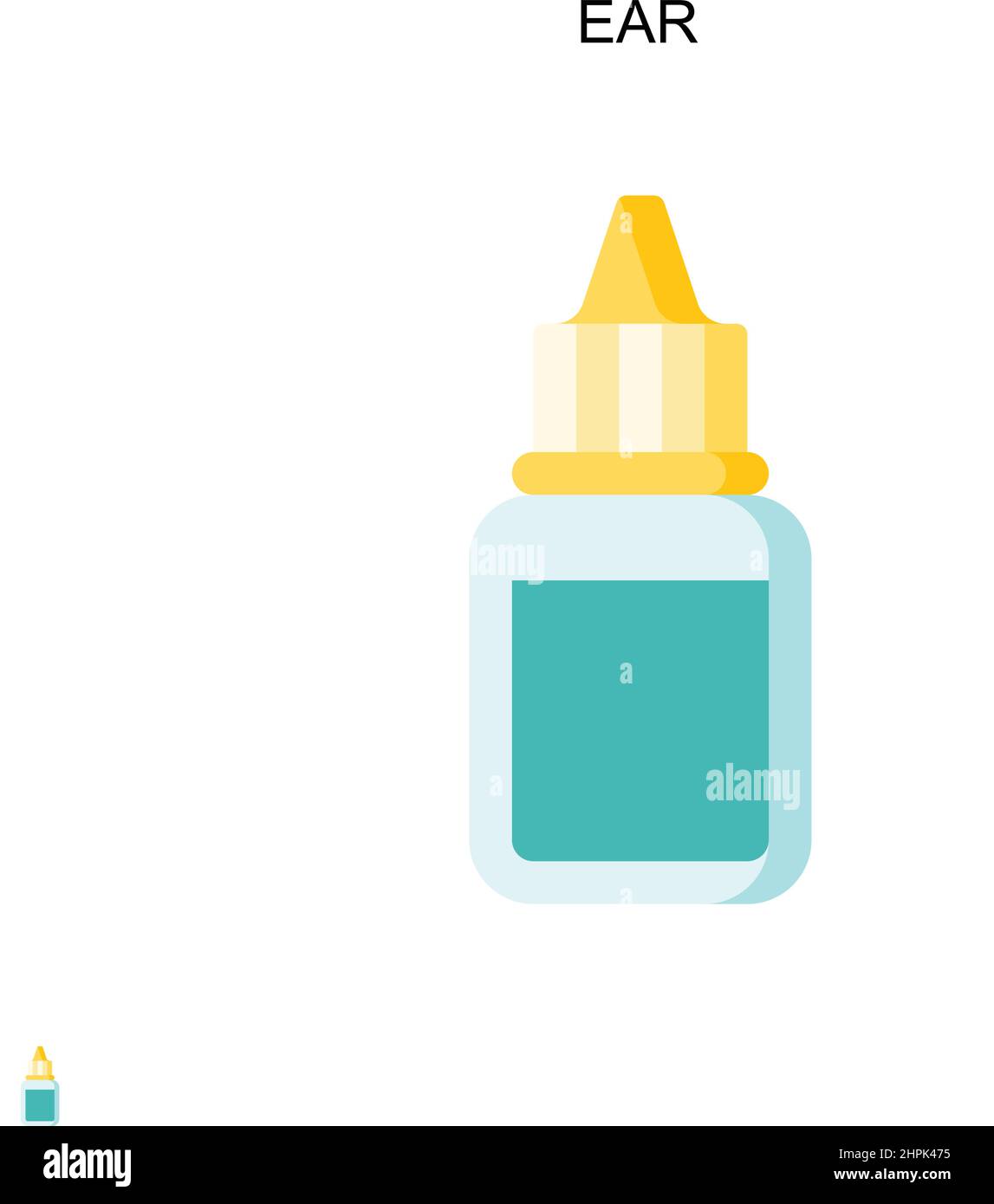 Ear Simple vector icon. Illustration symbol design template for web ...