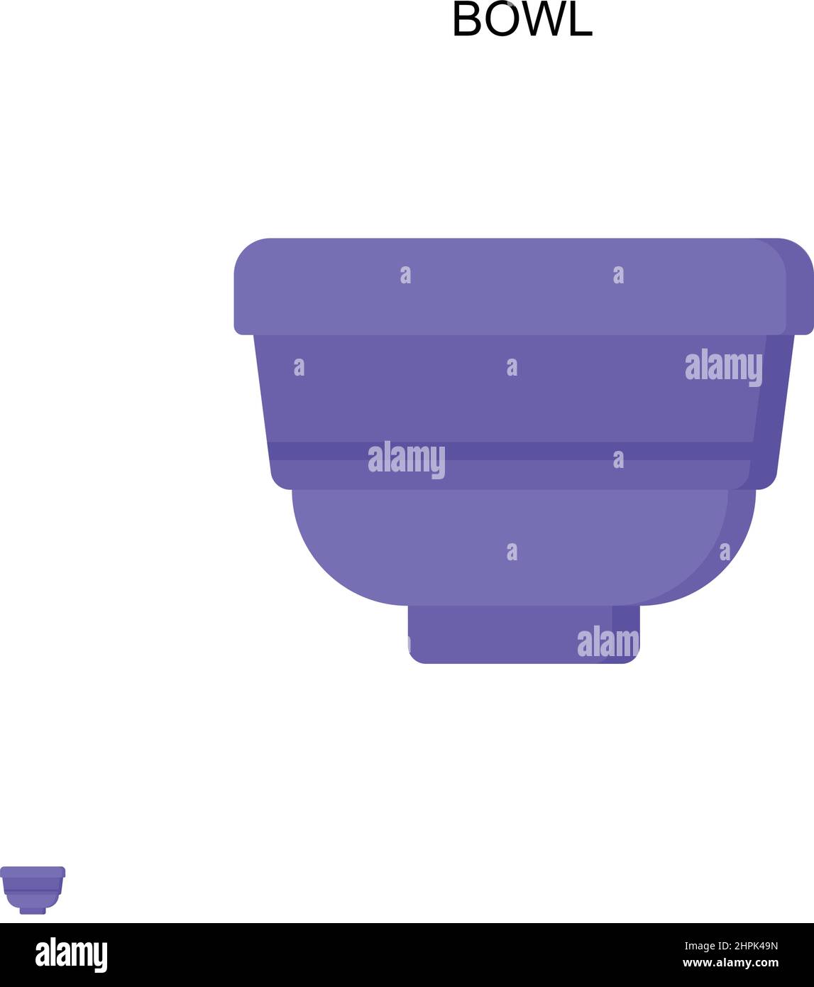 Bowl Simple vector icon. Illustration symbol design template for web ...