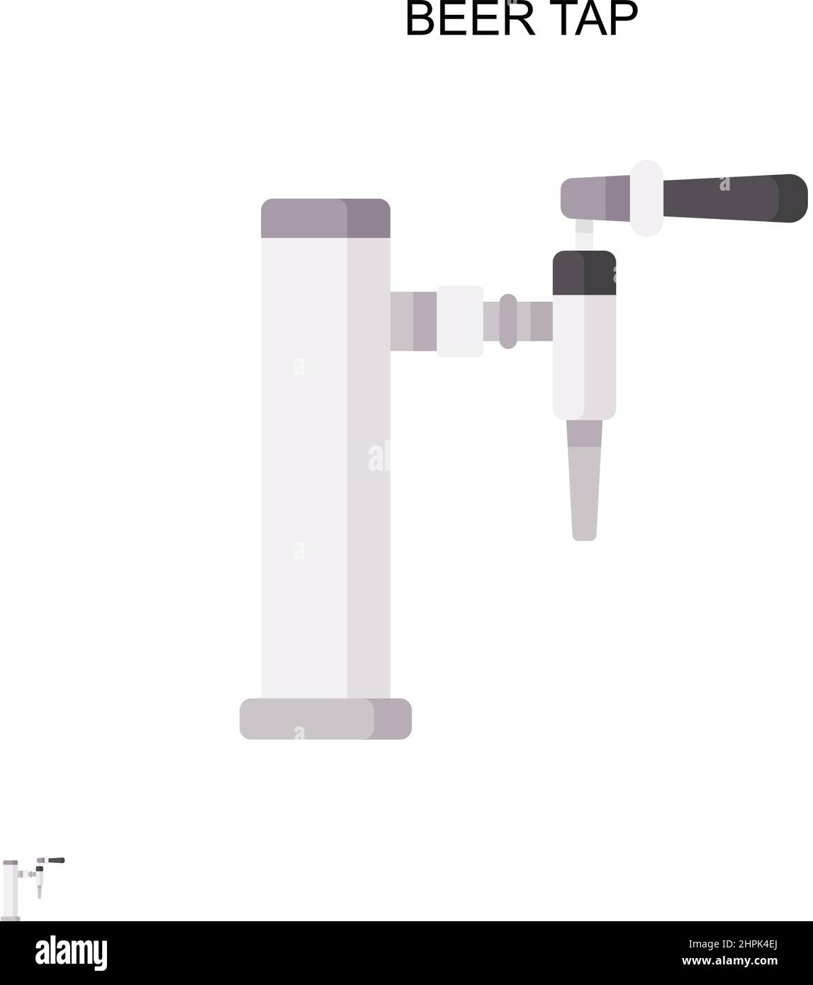 Beer tap Simple vector icon. Illustration symbol design template for ...