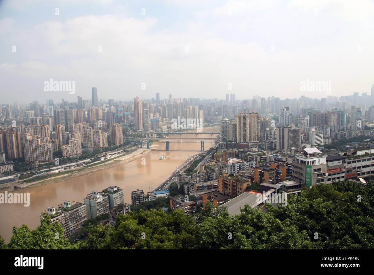 Chongqing liangjiang (jialing river, the Yangtze river) on both sides ...