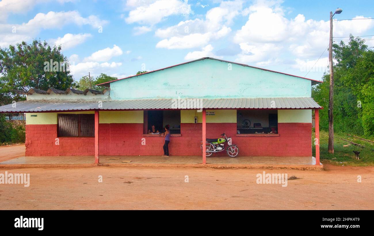 Ration book store architecture building, Cuba Stock Photo - Alamy
