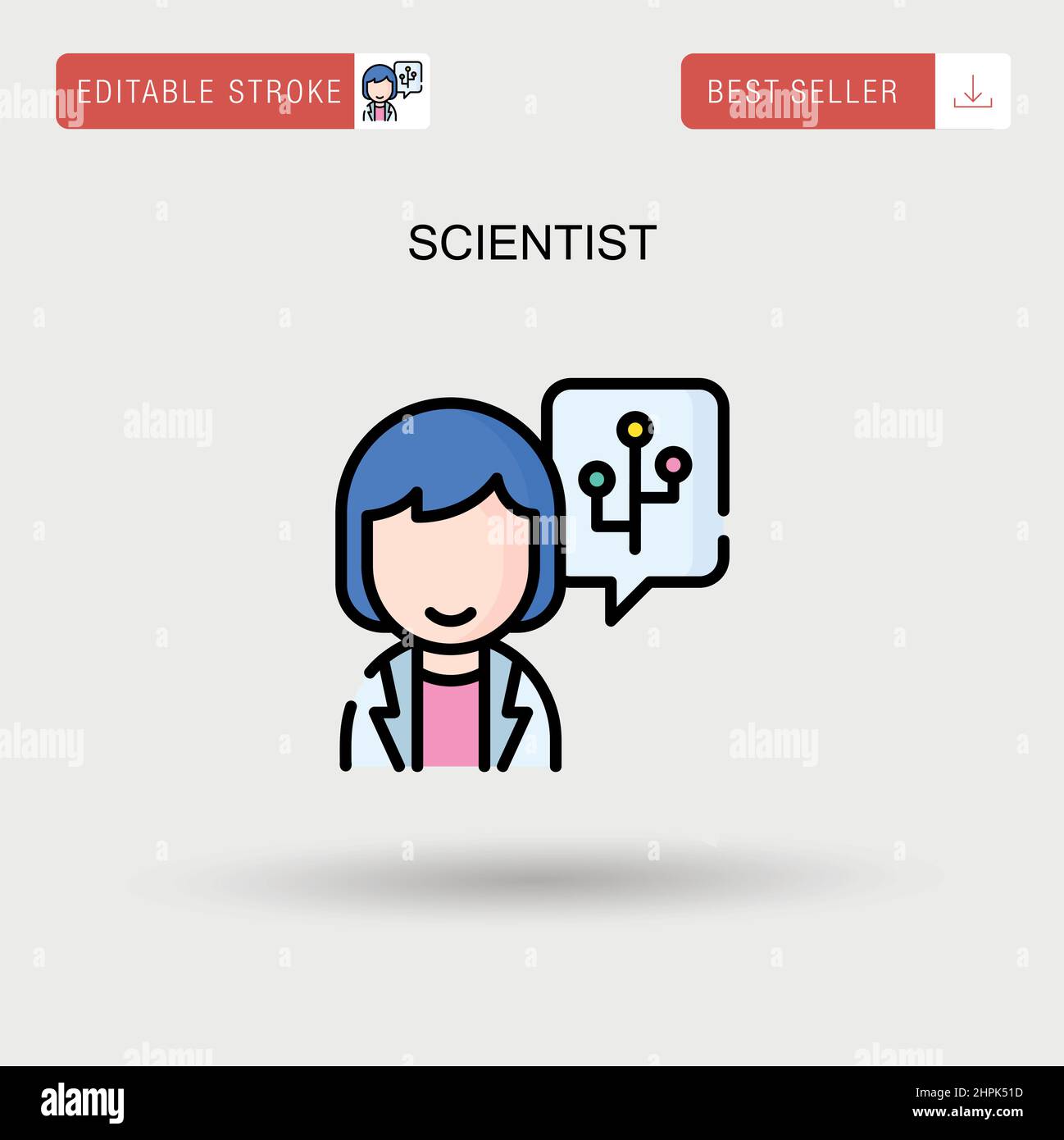Lab research scientist icon Stock Vector Images - Alamy
