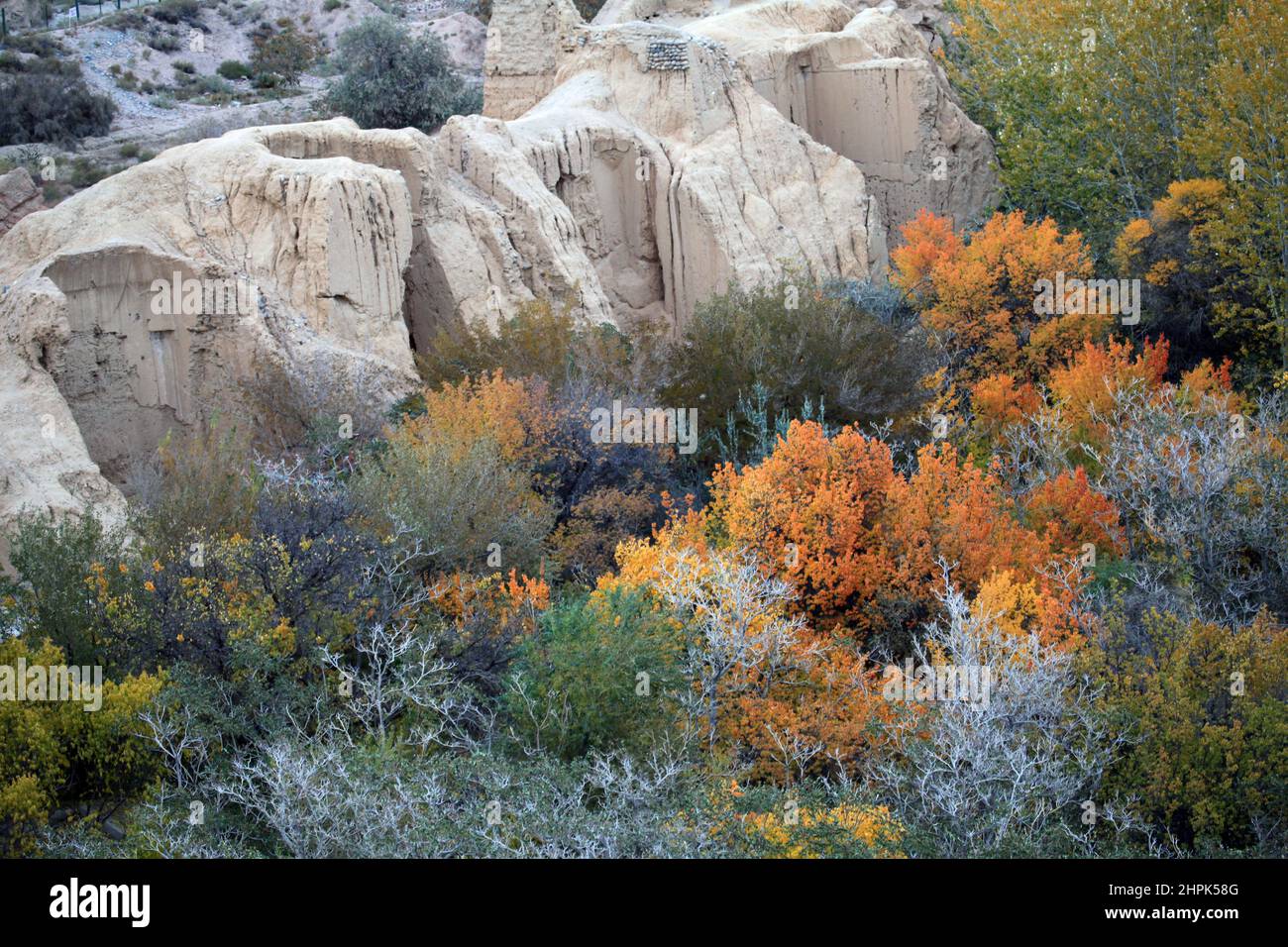 Xinjiang hami: temple ditch temple ruins Stock Photo - Alamy