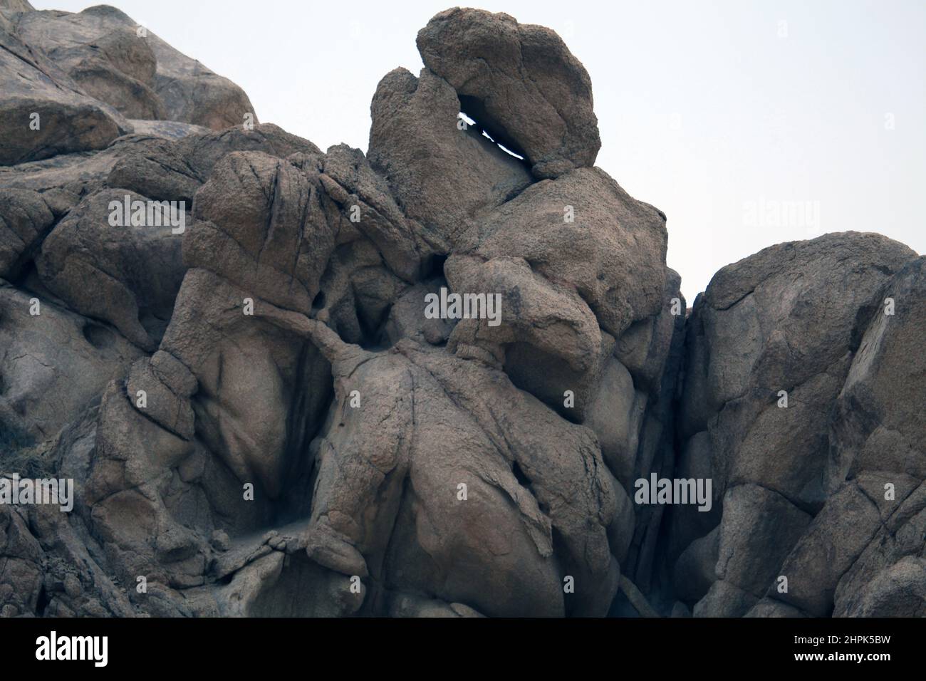 Granite wind erosion landform Stock Photo - Alamy