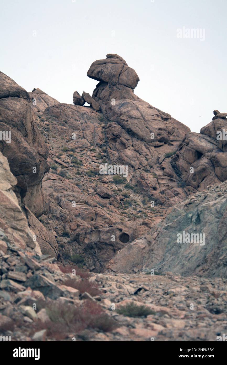 Granite wind erosion landform Stock Photo - Alamy