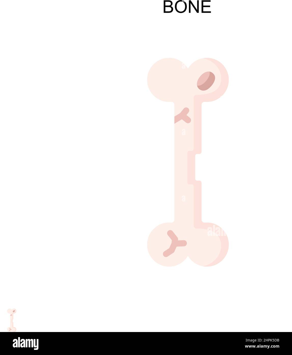 Bone Simple vector icon. Illustration symbol design template for web ...