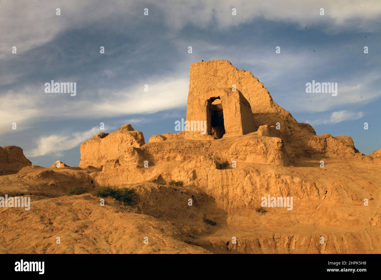 Xinjiang hami, poplar ditch temple ruins Stock Photo - Alamy