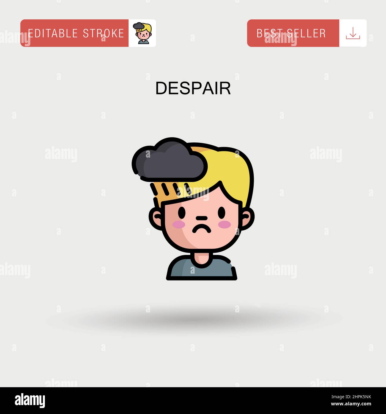 Despair concept, illustration Stock Vector Images - Alamy