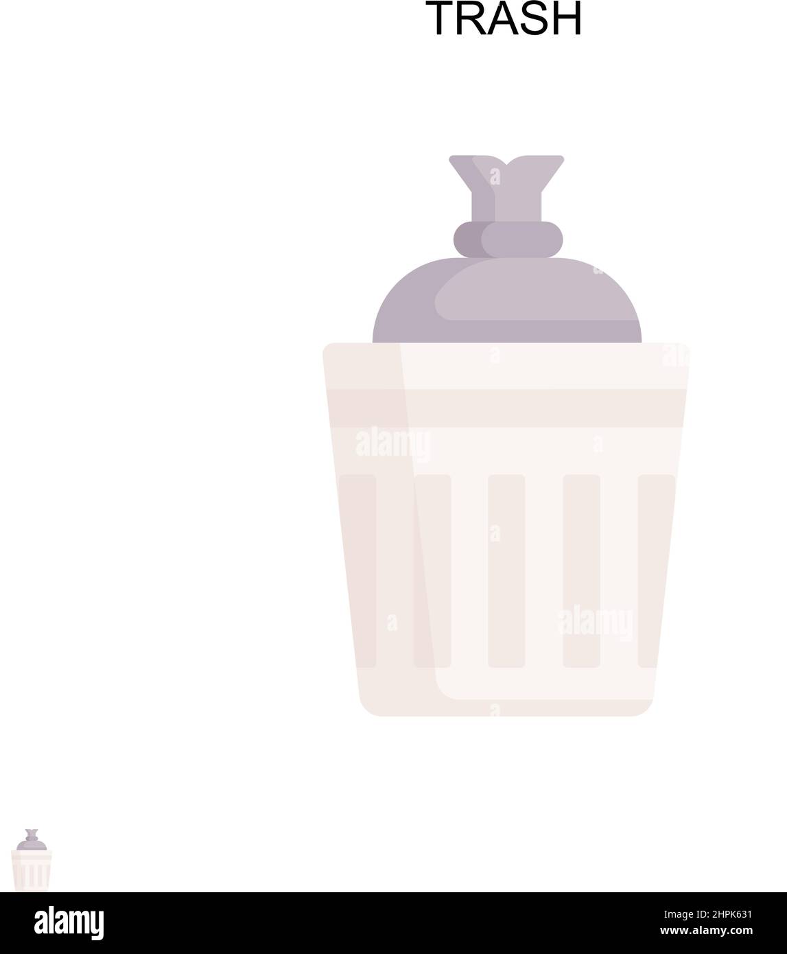 Trash Simple vector icon. Illustration symbol design template for web ...