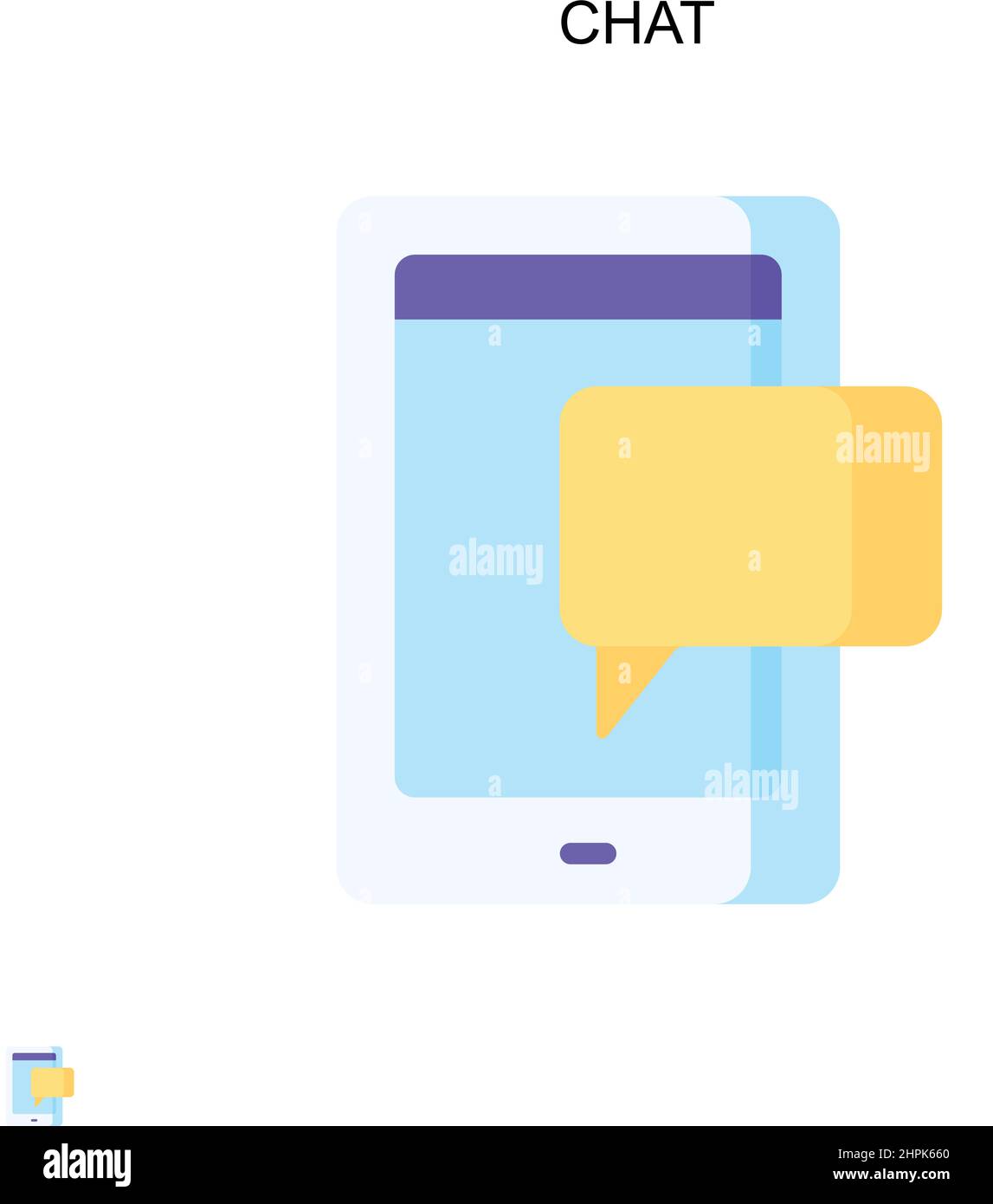 Chat Simple vector icon. Illustration symbol design template for web ...
