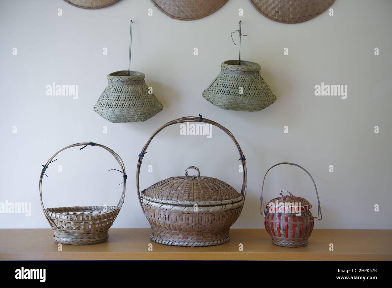 Bamboo handicrafts bamboo basket basket Stock Photo - Alamy