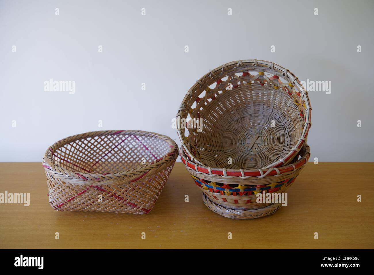 Bamboo handicrafts bamboo basket basket Stock Photo - Alamy