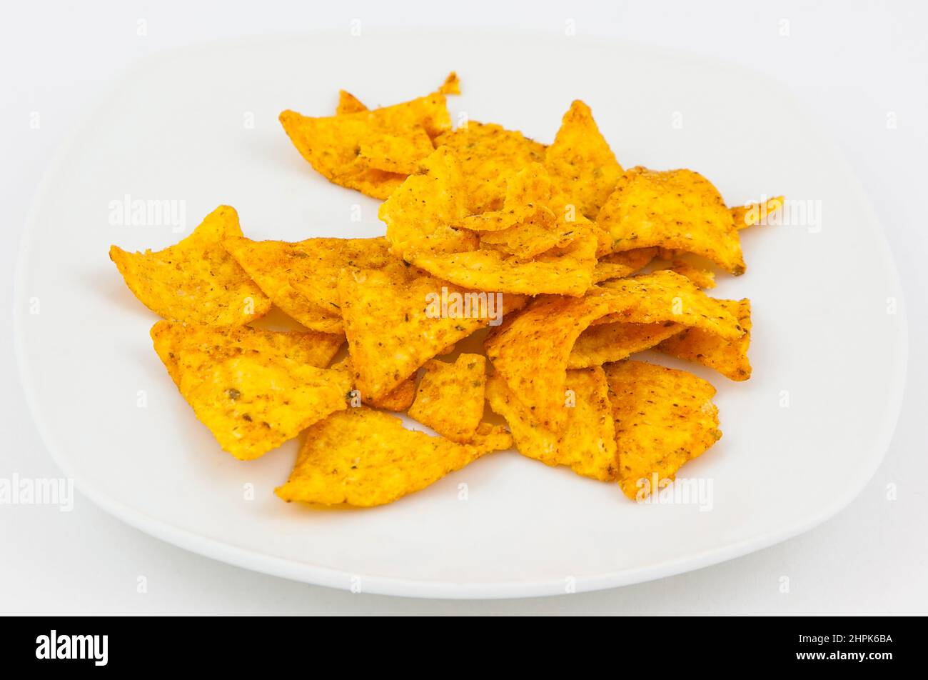 Food, Snacks, Spicy nacho corn chips Stock Photo - Alamy