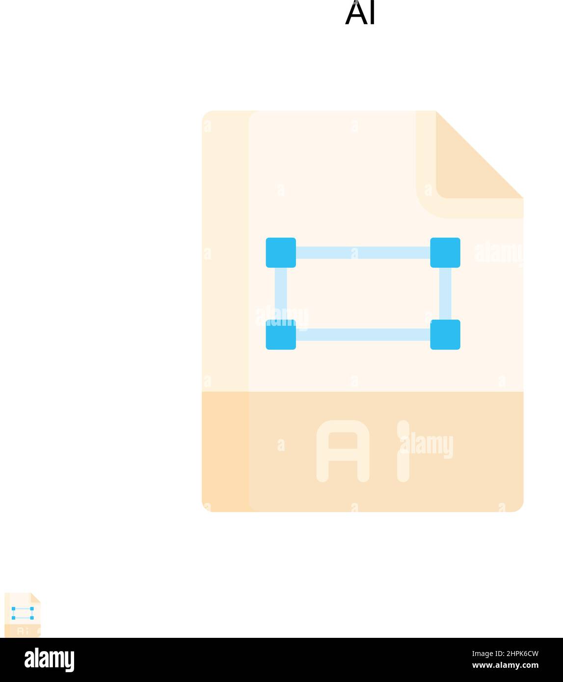 AI Simple vector icon. Illustration symbol design template for web ...