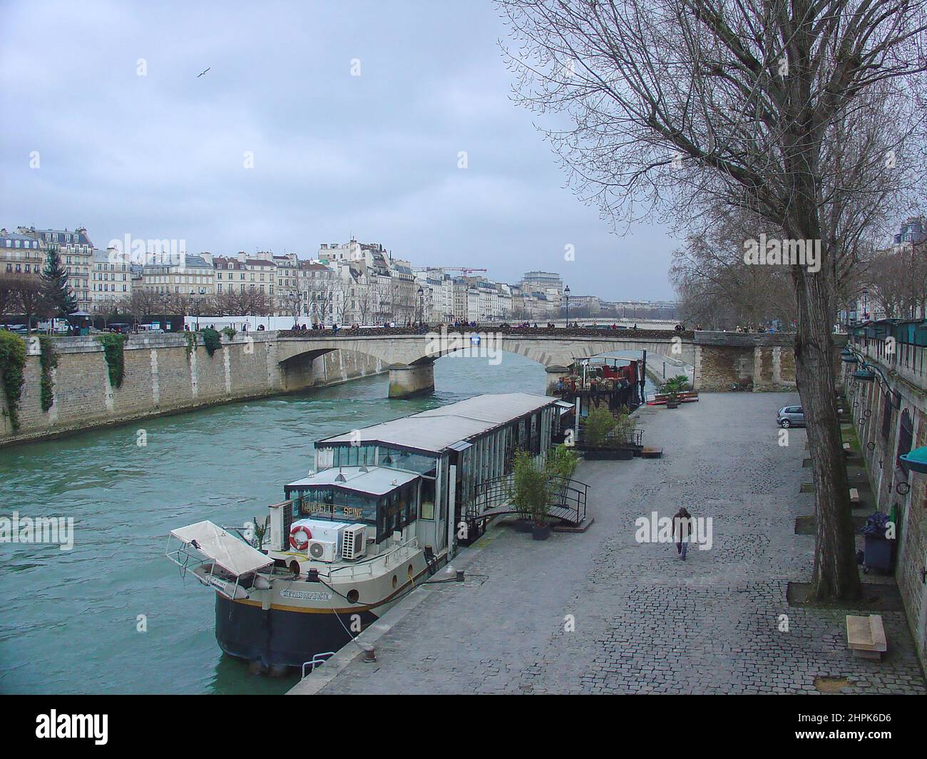 Paris, Seine River with boats floating. Paris Views and lifestyle Stock ...