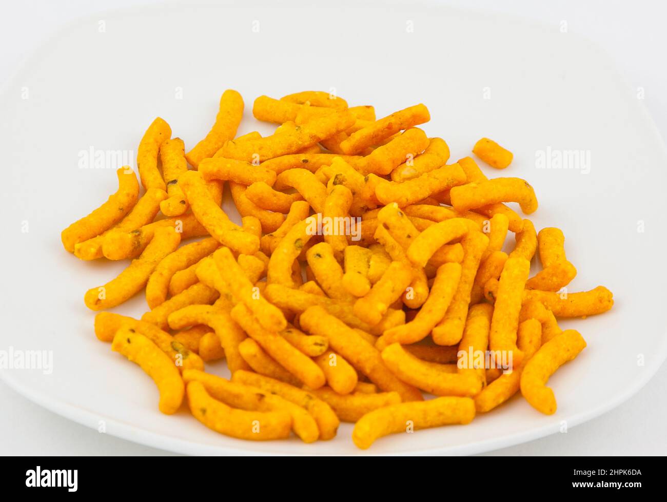 Food, Snacks, Cheese flavoured corn fries Stock Photo - Alamy