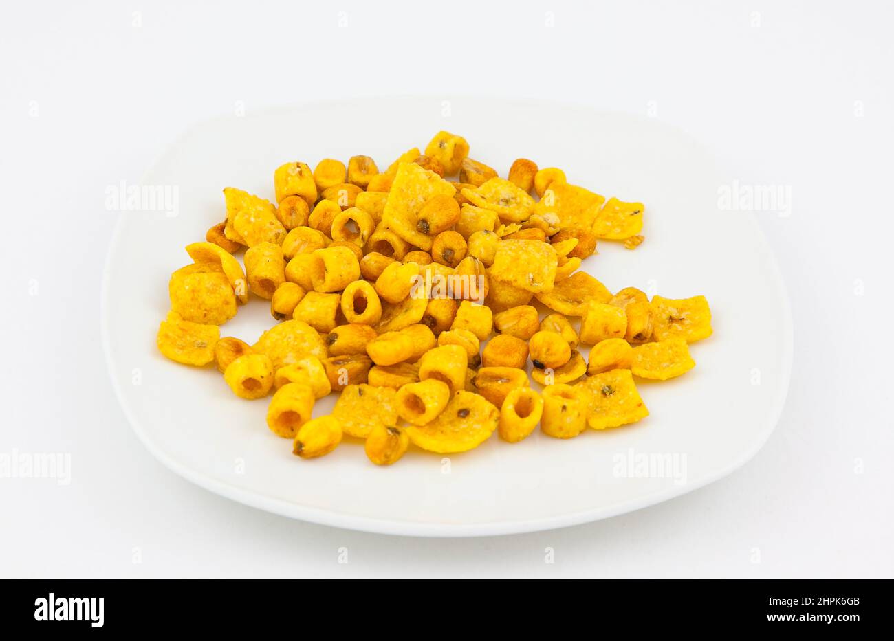 Food, Snacks, Barbeque flavoured baked corn shapes Stock Photo - Alamy