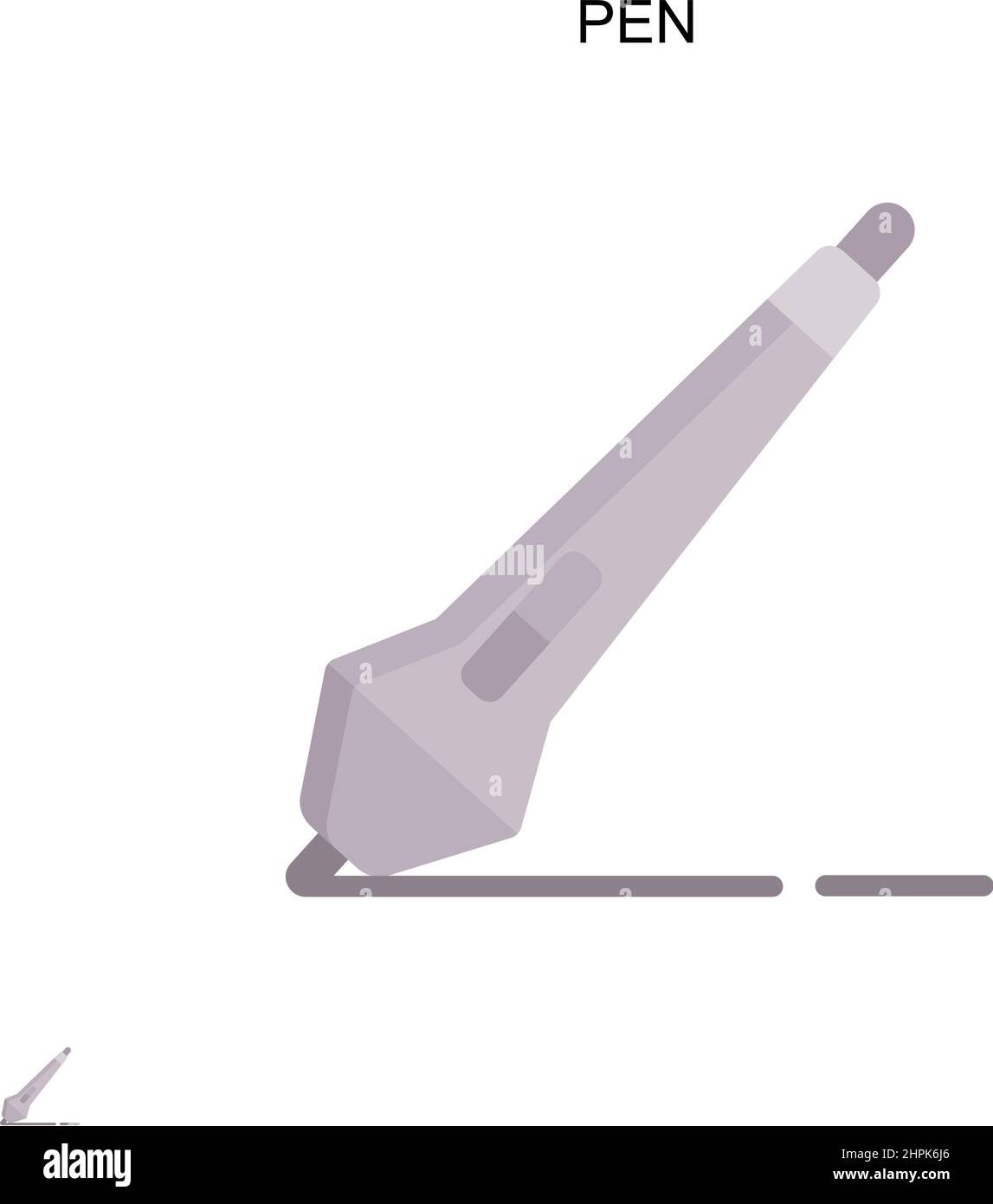 Pen Simple vector icon. Illustration symbol design template for web ...