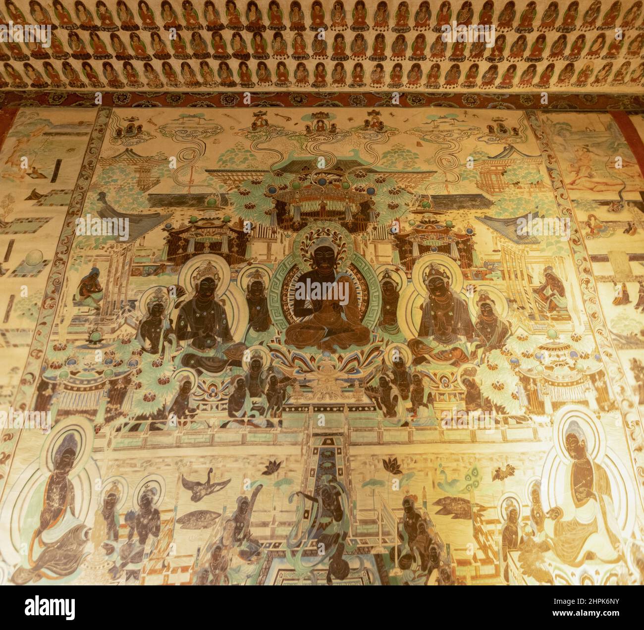 Beijing Palace Museum exhibition of dunhuang mogao grottoes grotto murals for 320 Buddha ...
